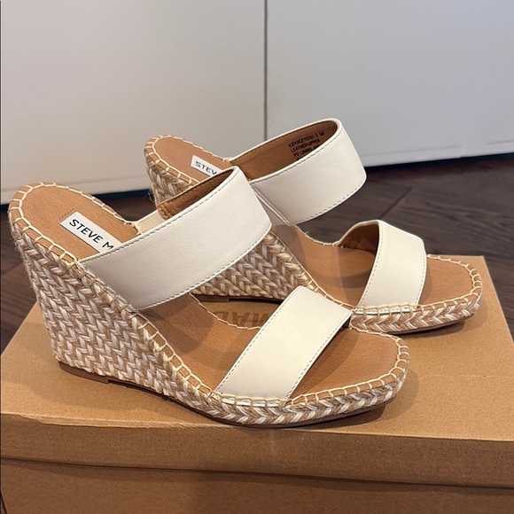 Steve Madden | Shoes | Steve Madden Icey Espadrille Wedge Leather ...
